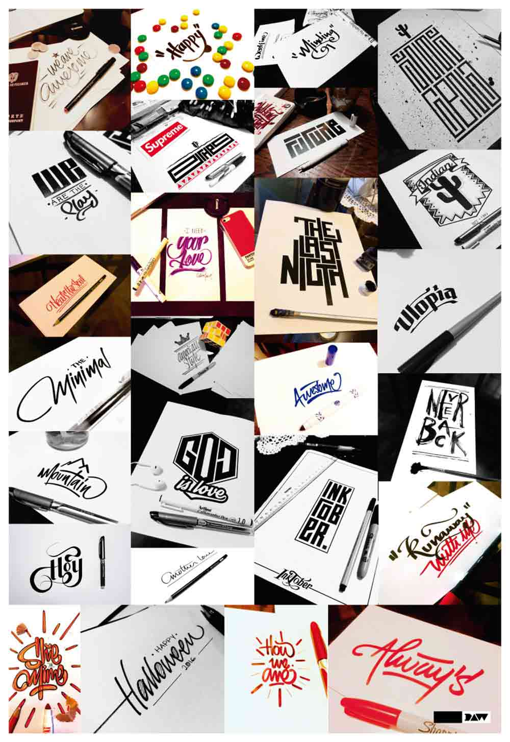 Lettering made in Colombia