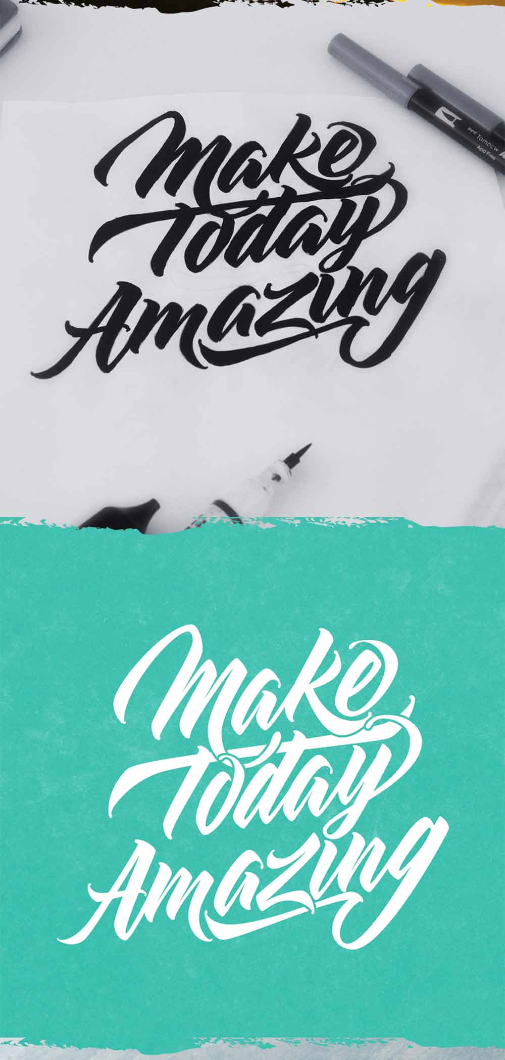 Lettering made in Colombia